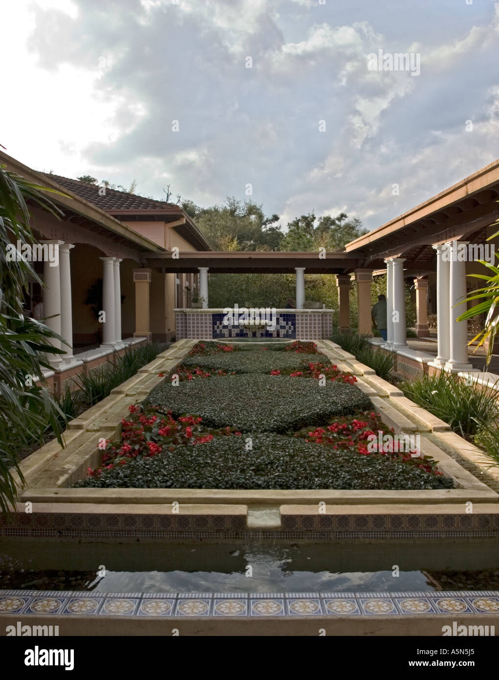 Interior courtyard and colonnade of Visitor Center Historical Bok ...