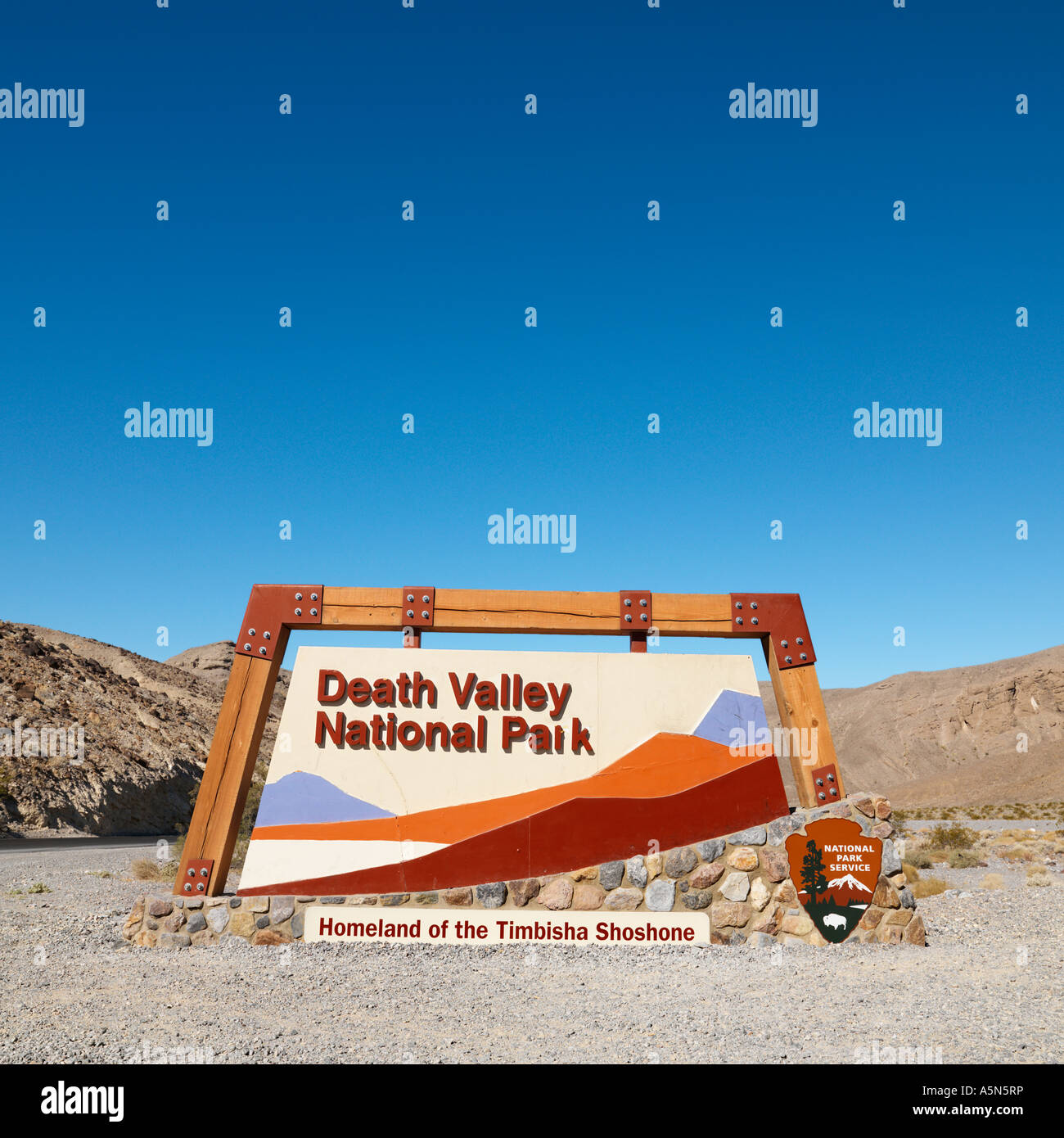 Death Valley National Park entrance sign Stock Photo - Alamy