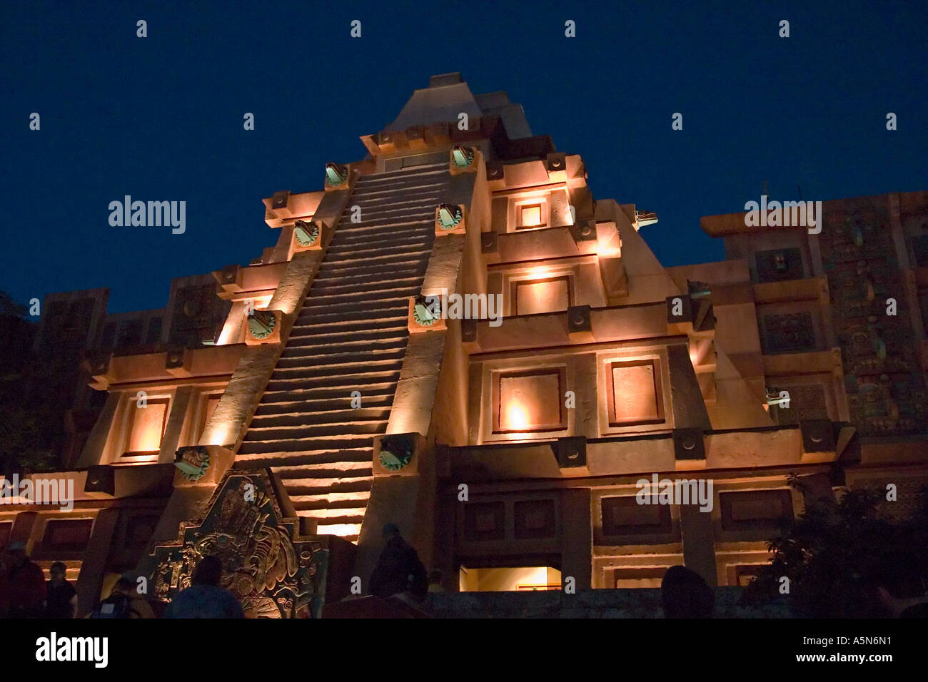 Mexico pavilion building at dusk Epcot Walt Disney World Orlando ...