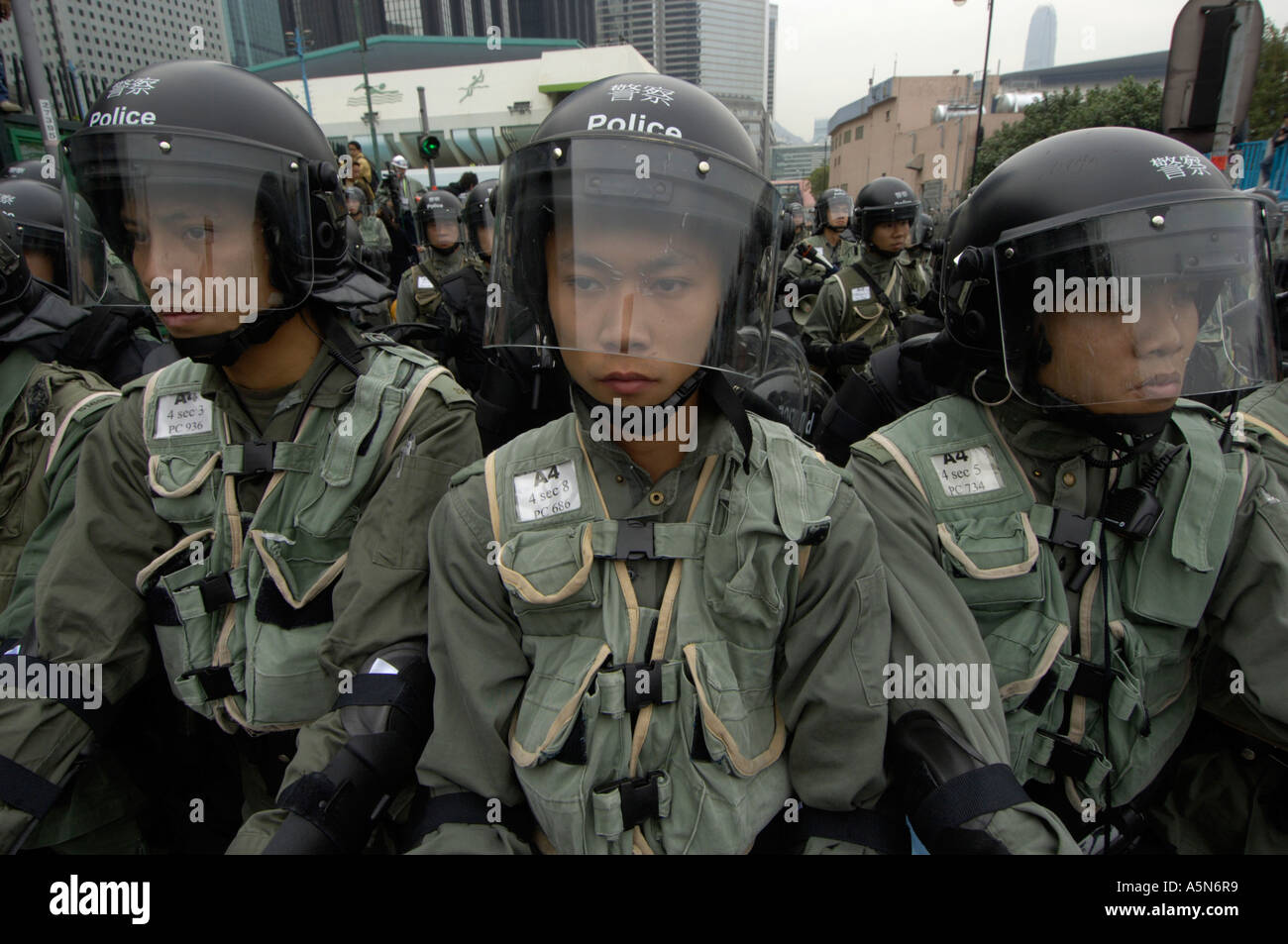 Anti riot police in Hong Kong Stock Photo - Alamy