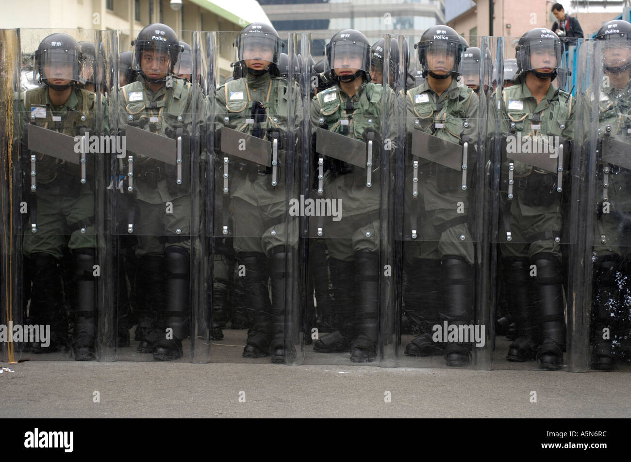 Anti riot police in Hong Kong Stock Photo - Alamy