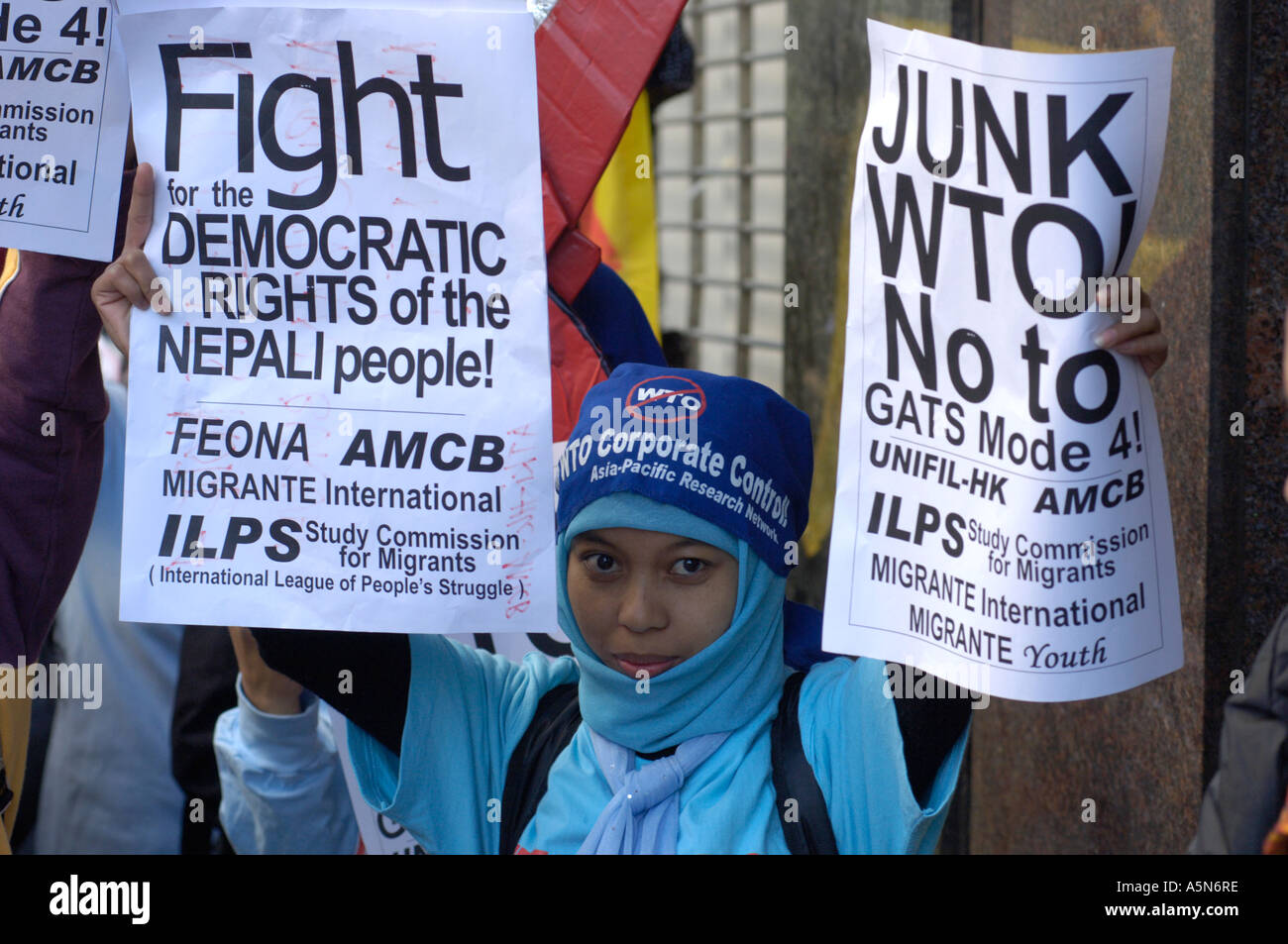 World trade organization protest asia hi-res stock photography and ...