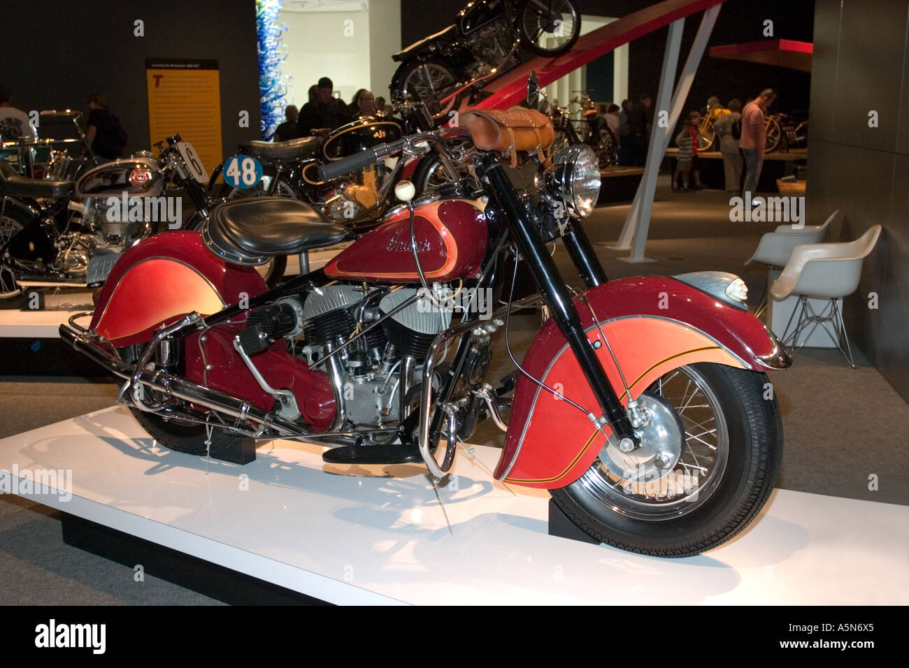 1951 Indian Rainbow Chief motorcycle United States Stock Photo - Alamy