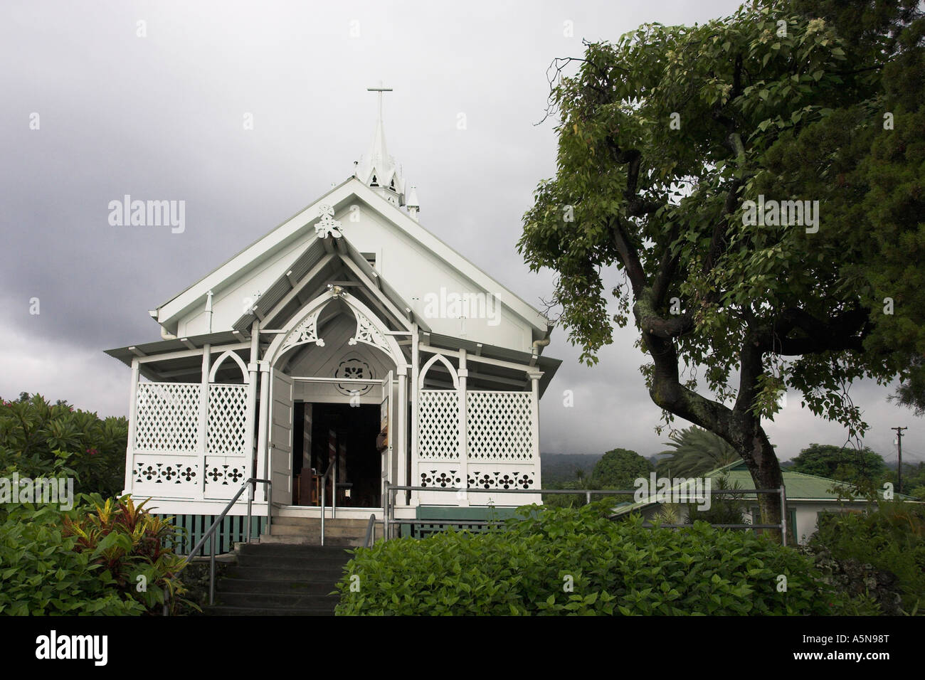 Painted Church Entrance Stock Photo - Alamy