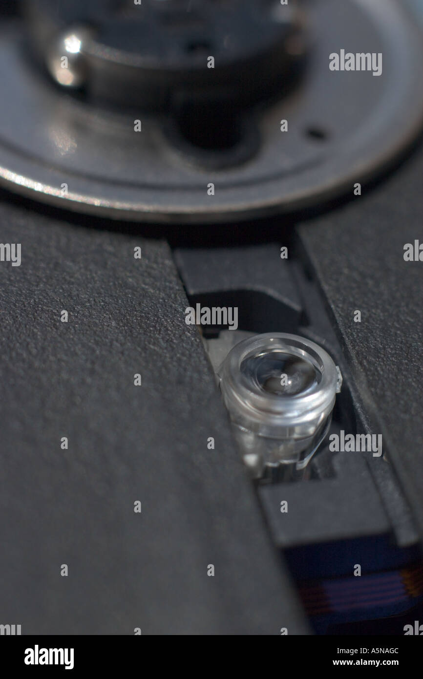 close up detail of cd laser pickup lens Stock Photo - Alamy