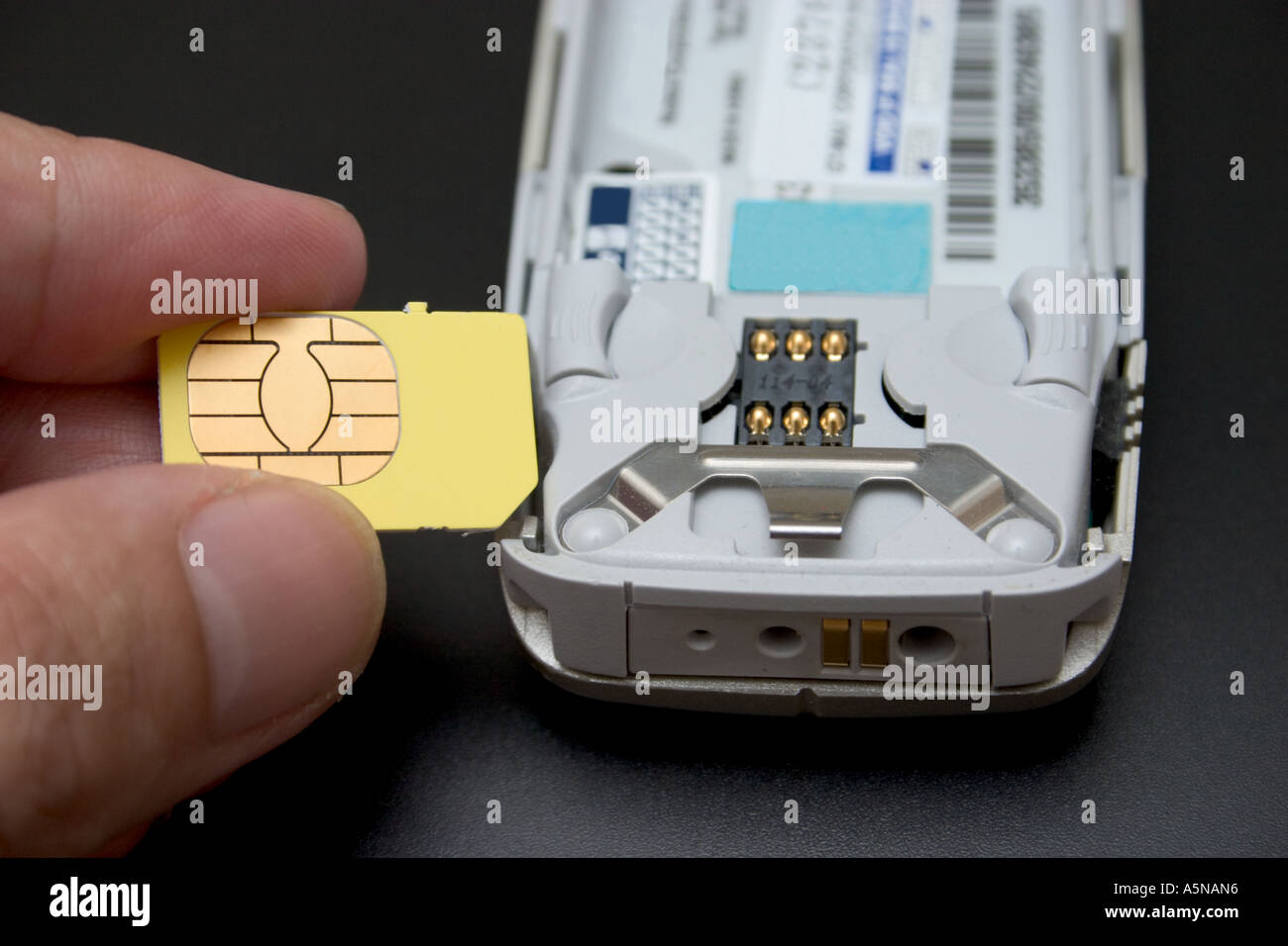 Sim card hand hi-res stock photography and images - Alamy