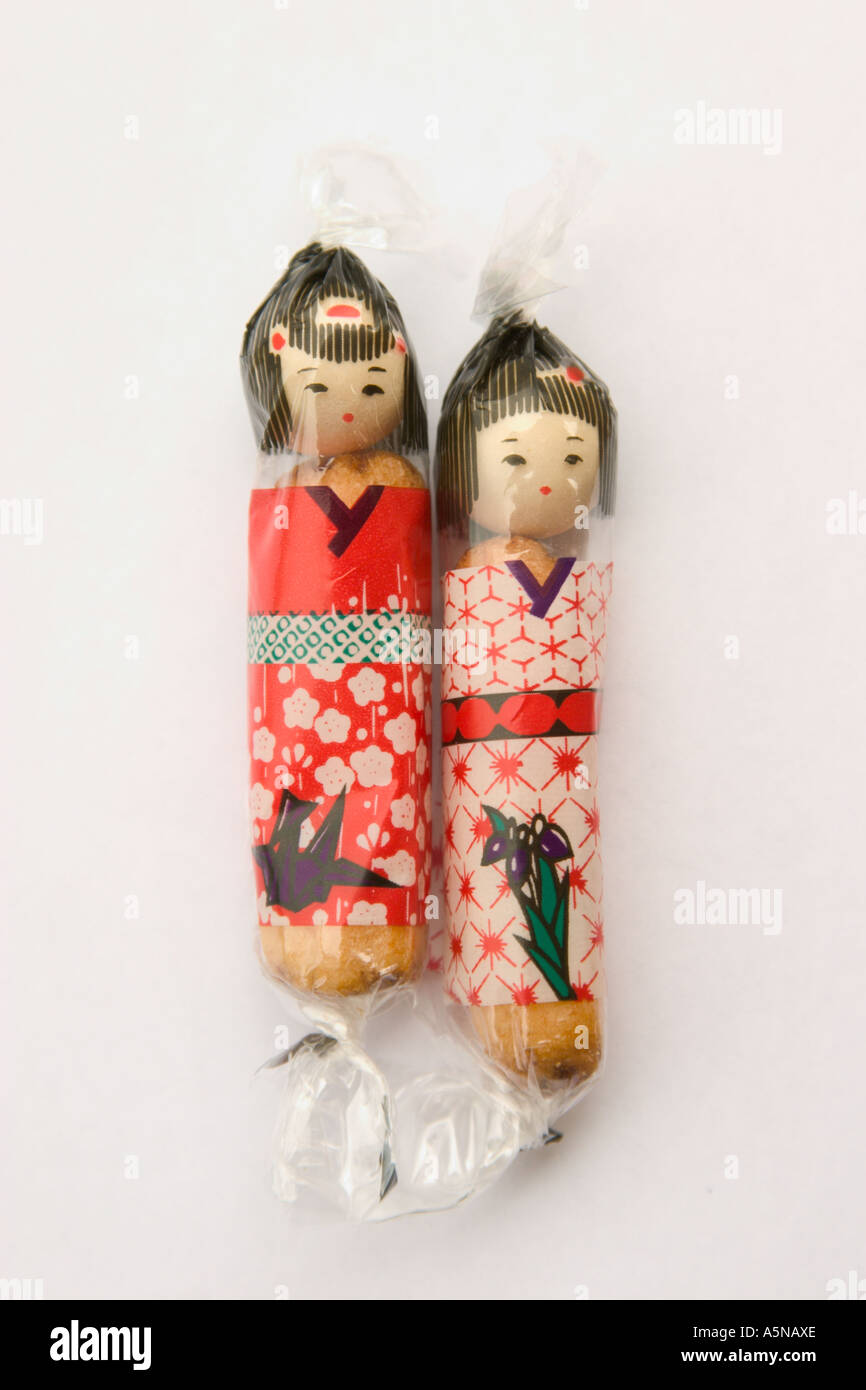japanese biscuit snack shaped like geisha Stock Photo - Alamy