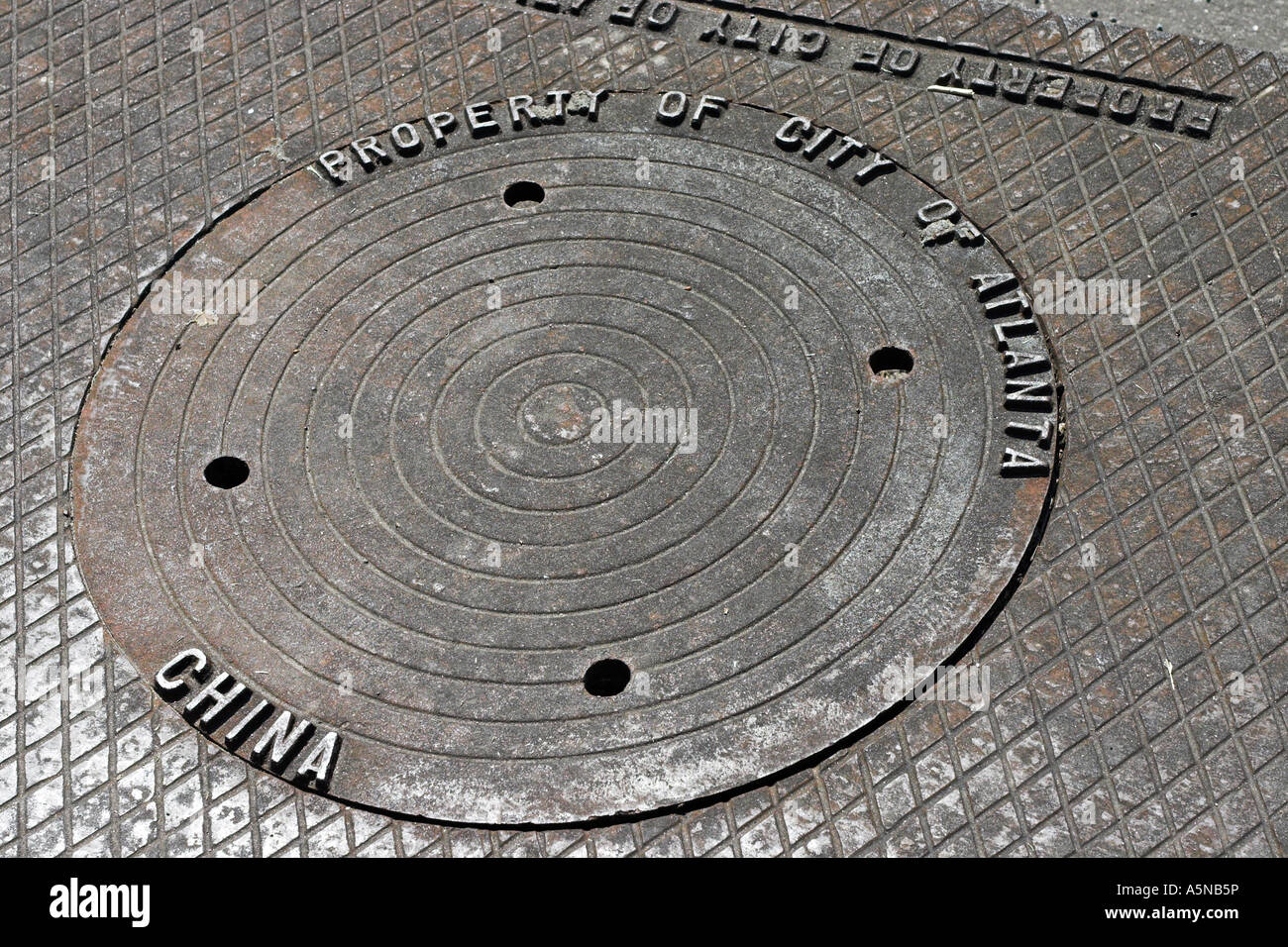 The new South. Chinese heavy metal Atlanta manhole cover made in China ...