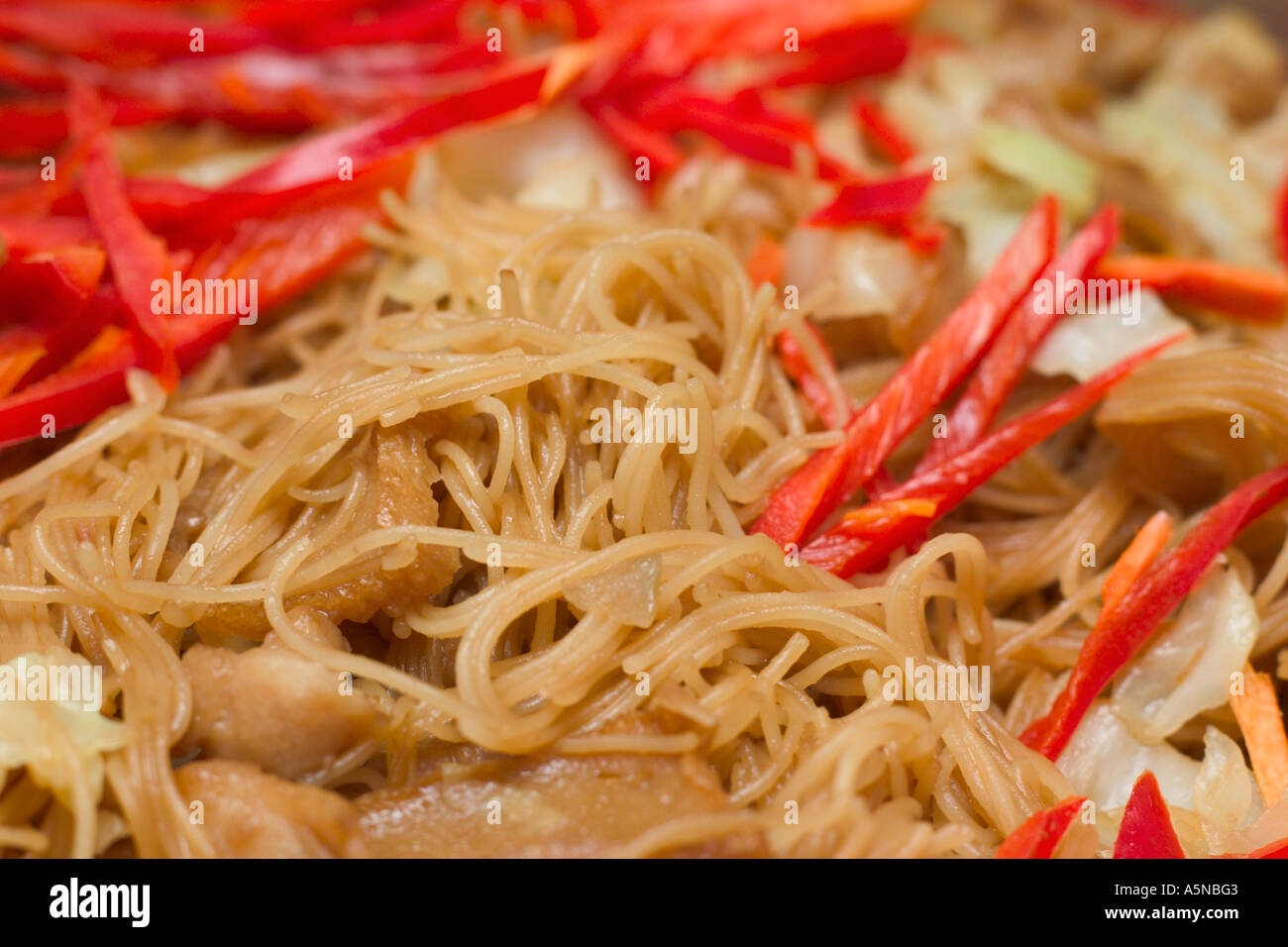 fried mee hoon glass noodles from Malaysia Stock Photo - Alamy