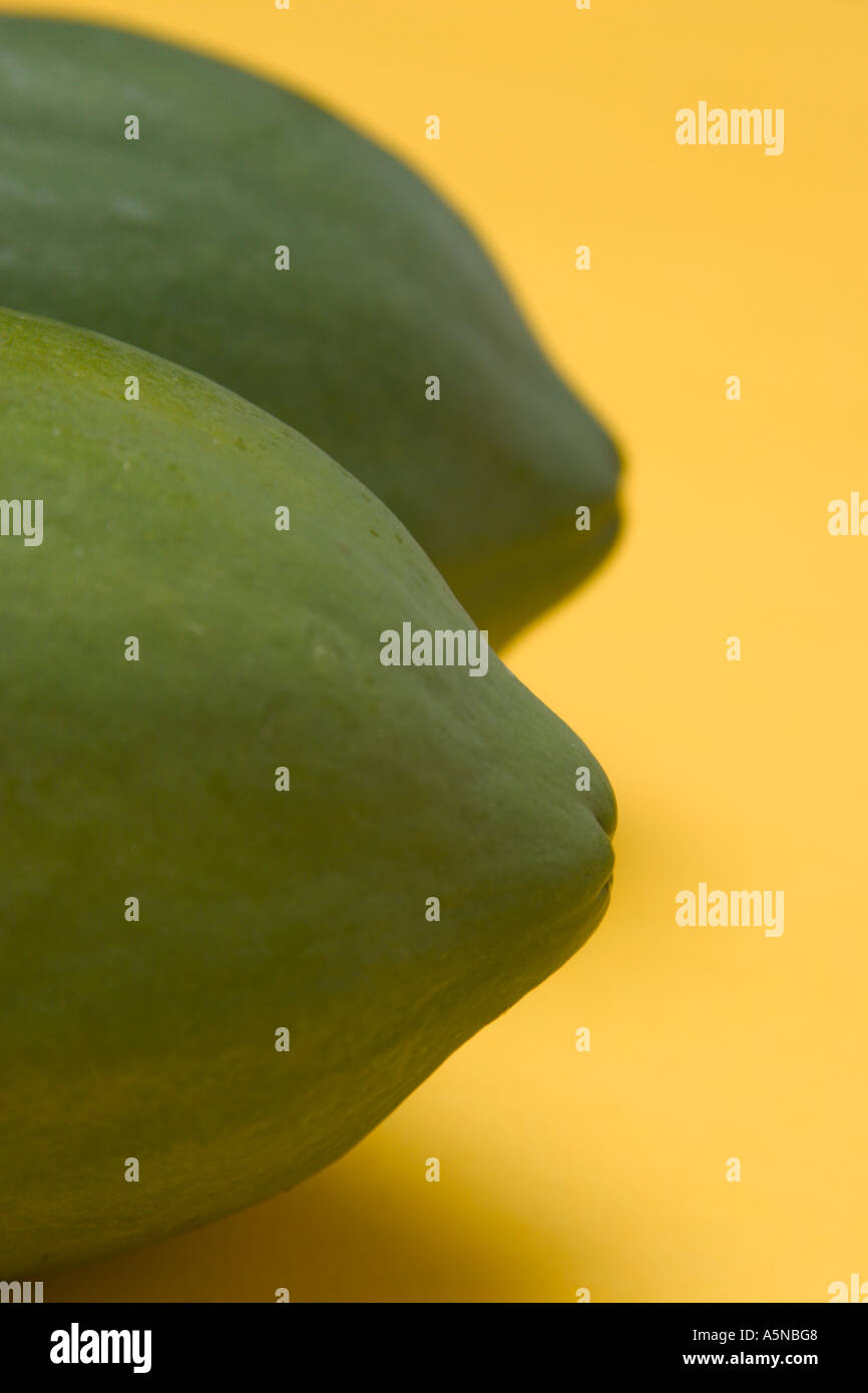 two papayas looks like a pair of breasts Stock Photo - Alamy