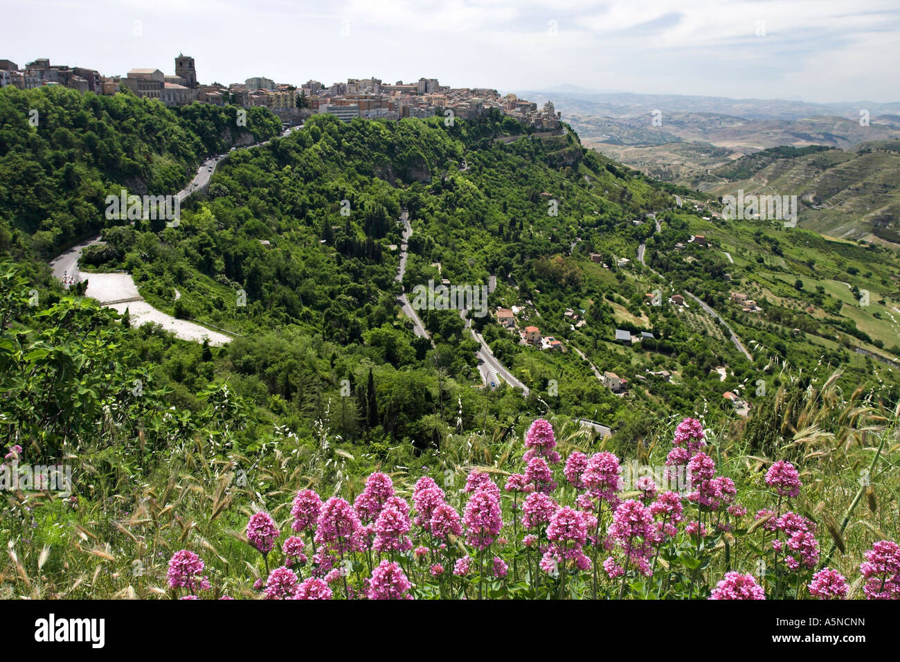 Approach to Enna Stock Photo - Alamy