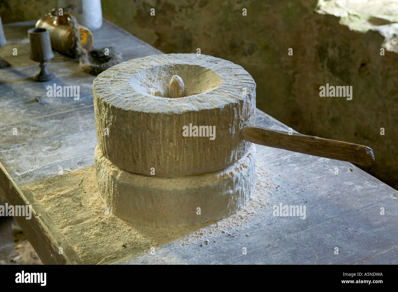 Medieval bread making at Carew Castle Pembroke Pembrokeshire coast ...