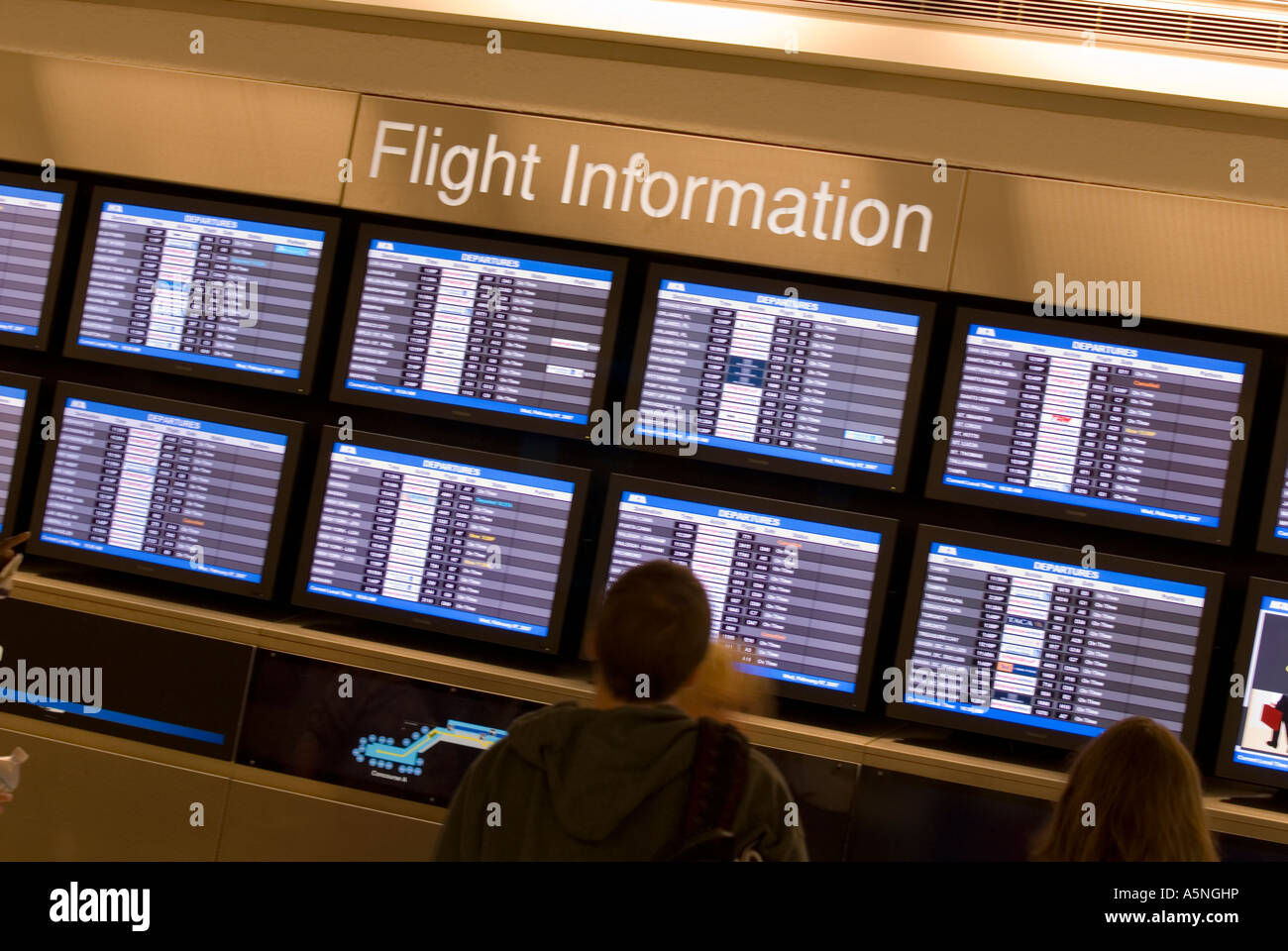 Airport Flight information Stock Photo - Alamy