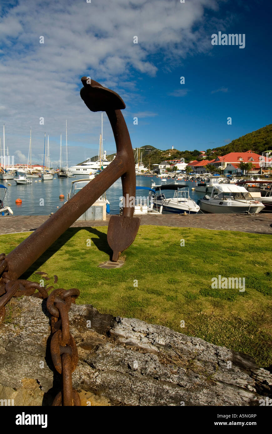 Gustavia Harbour St. Barths FWI Stock Photo - Alamy