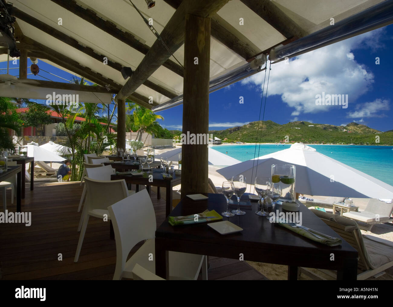 Eden Rock restaurant on St. Jean beach St. Barths Stock Photo - Alamy