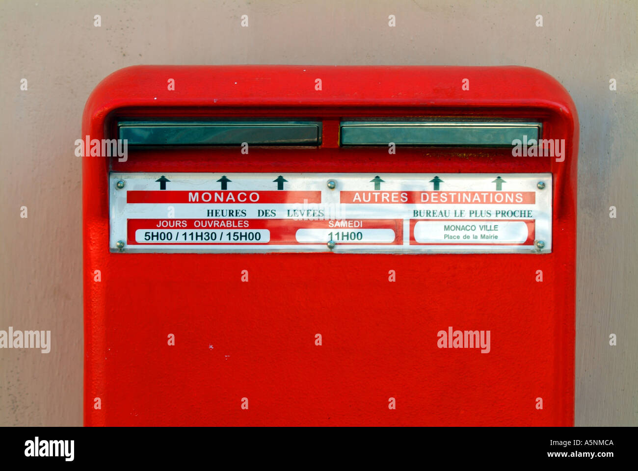 Monaco letter box hi-res stock photography and images - Alamy