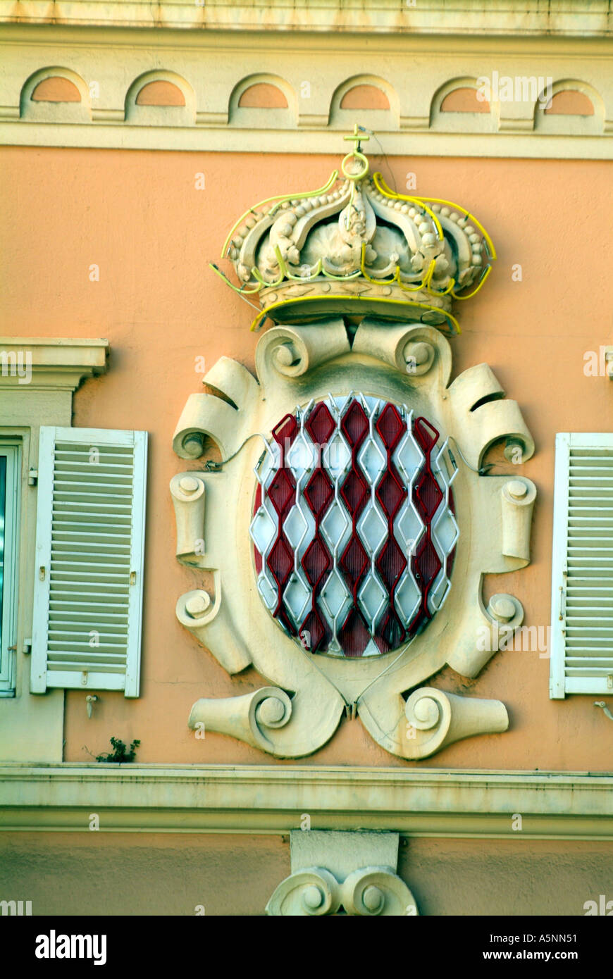 crown insignia architectural detail monaco monaco principality cote d ...