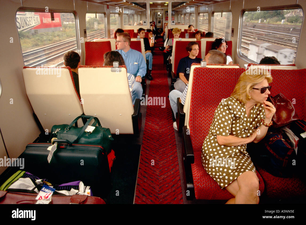 On board the 'Gatwick Express' Stock Photo - Alamy