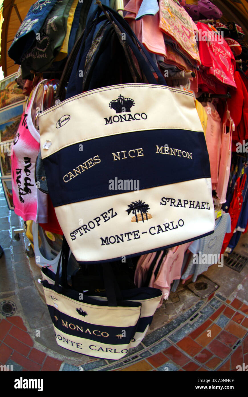 Monaco souvenir bag Stock Photo - Alamy