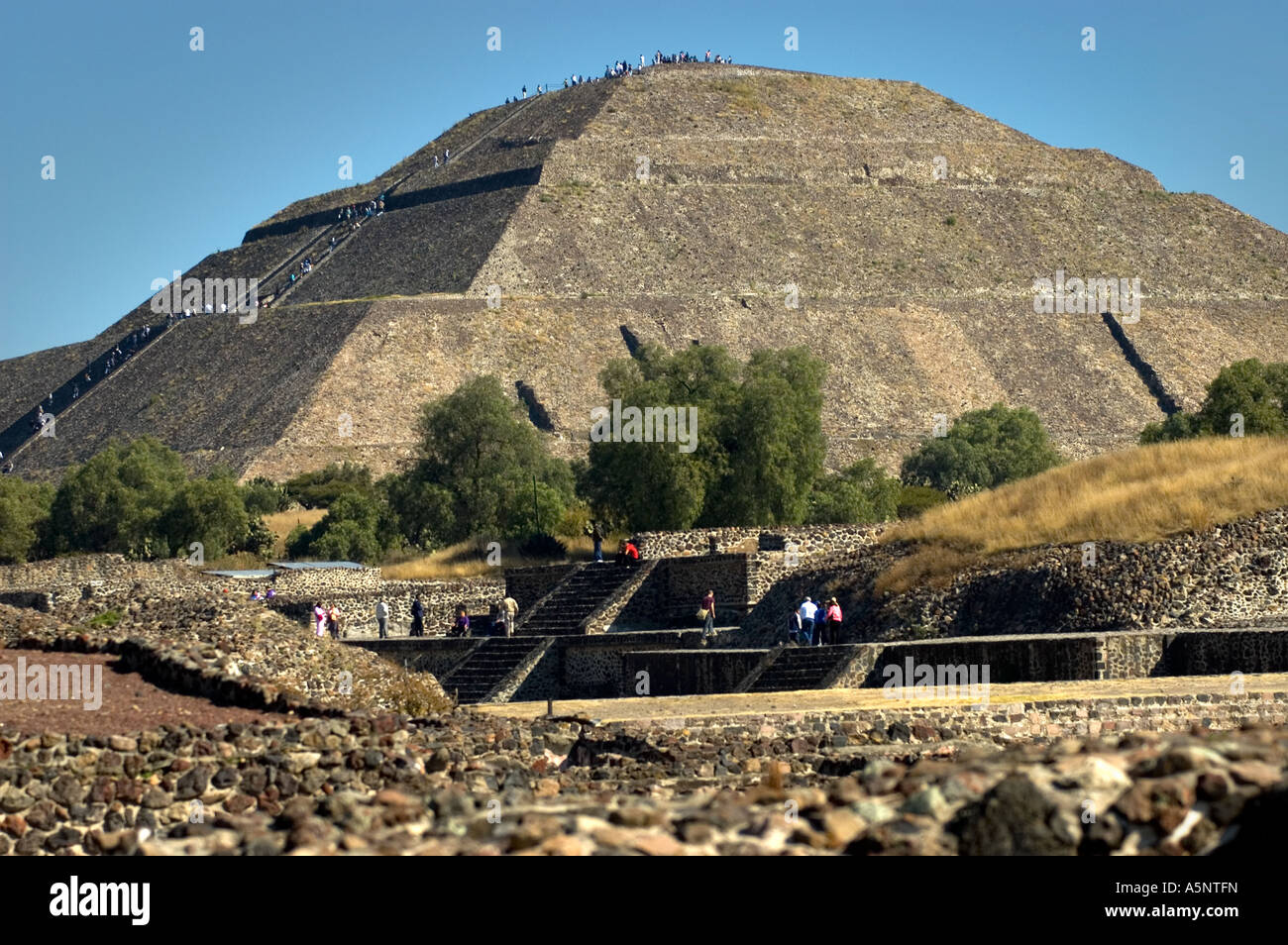 Pyramid of the Sun - Teotihuacan - Mexico Stock Photo - Alamy