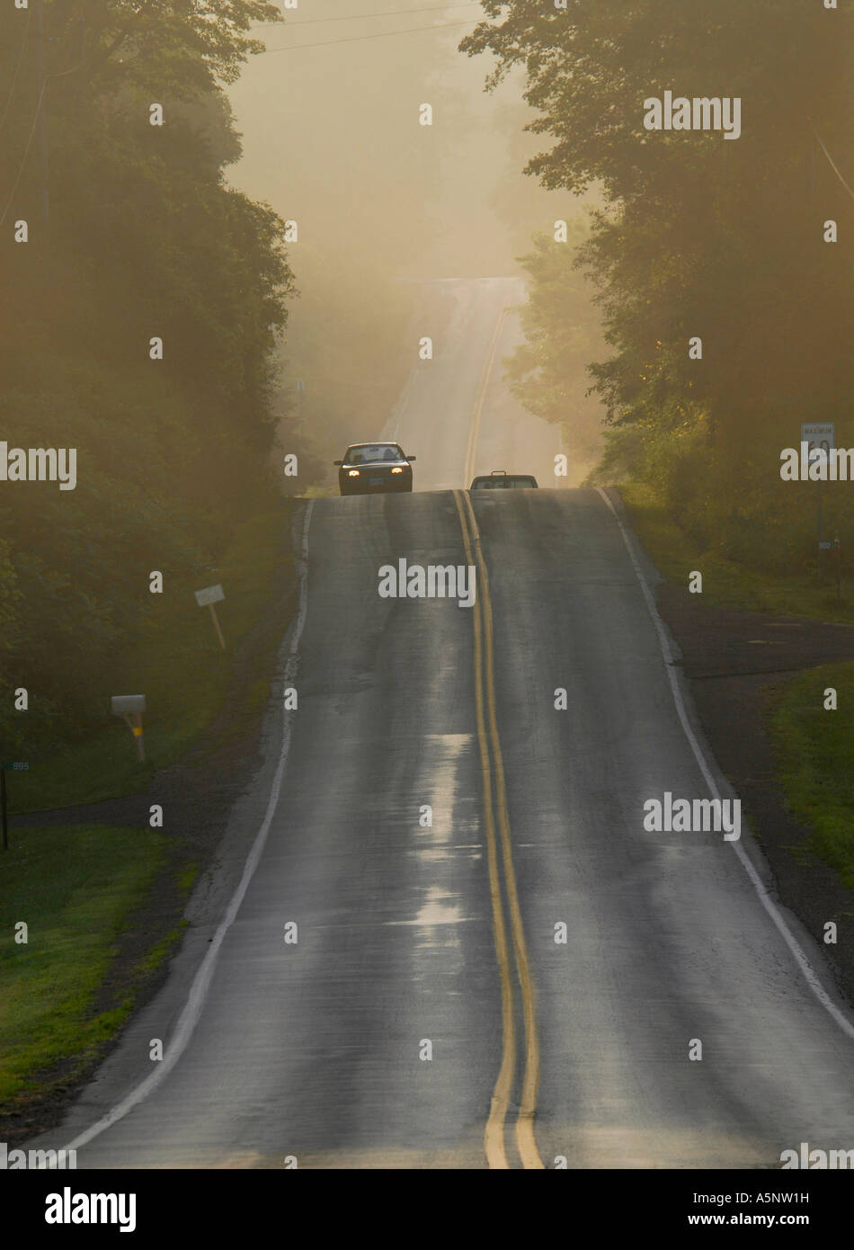 Driving a country road Stock Photo - Alamy