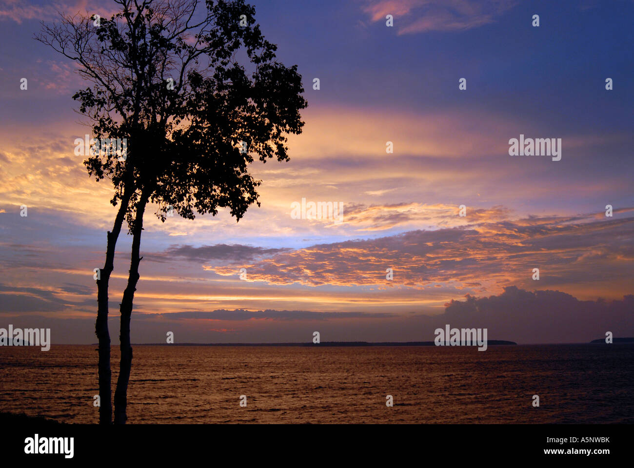 Magnificent sunset with vivid sky Stock Photo - Alamy