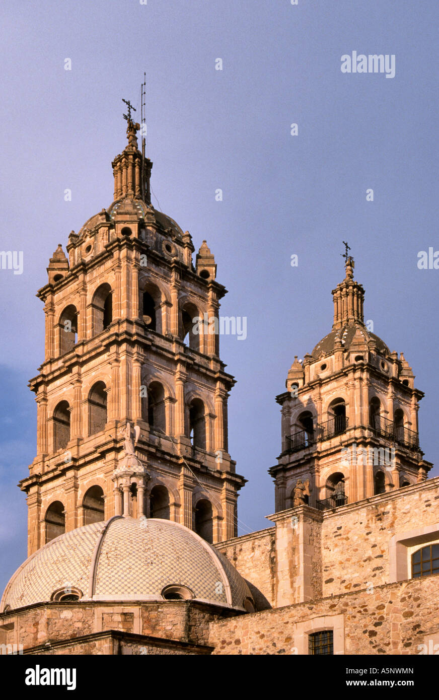 Cathedral towers in Durango Mexico Stock Photo - Alamy