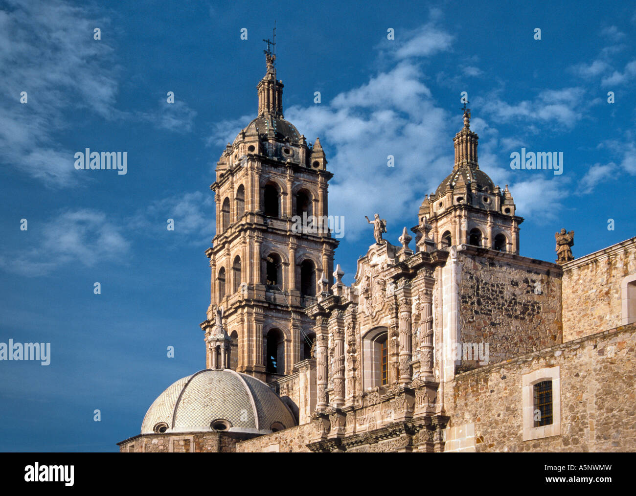 Cathedral towers in Durango Mexico Stock Photo - Alamy