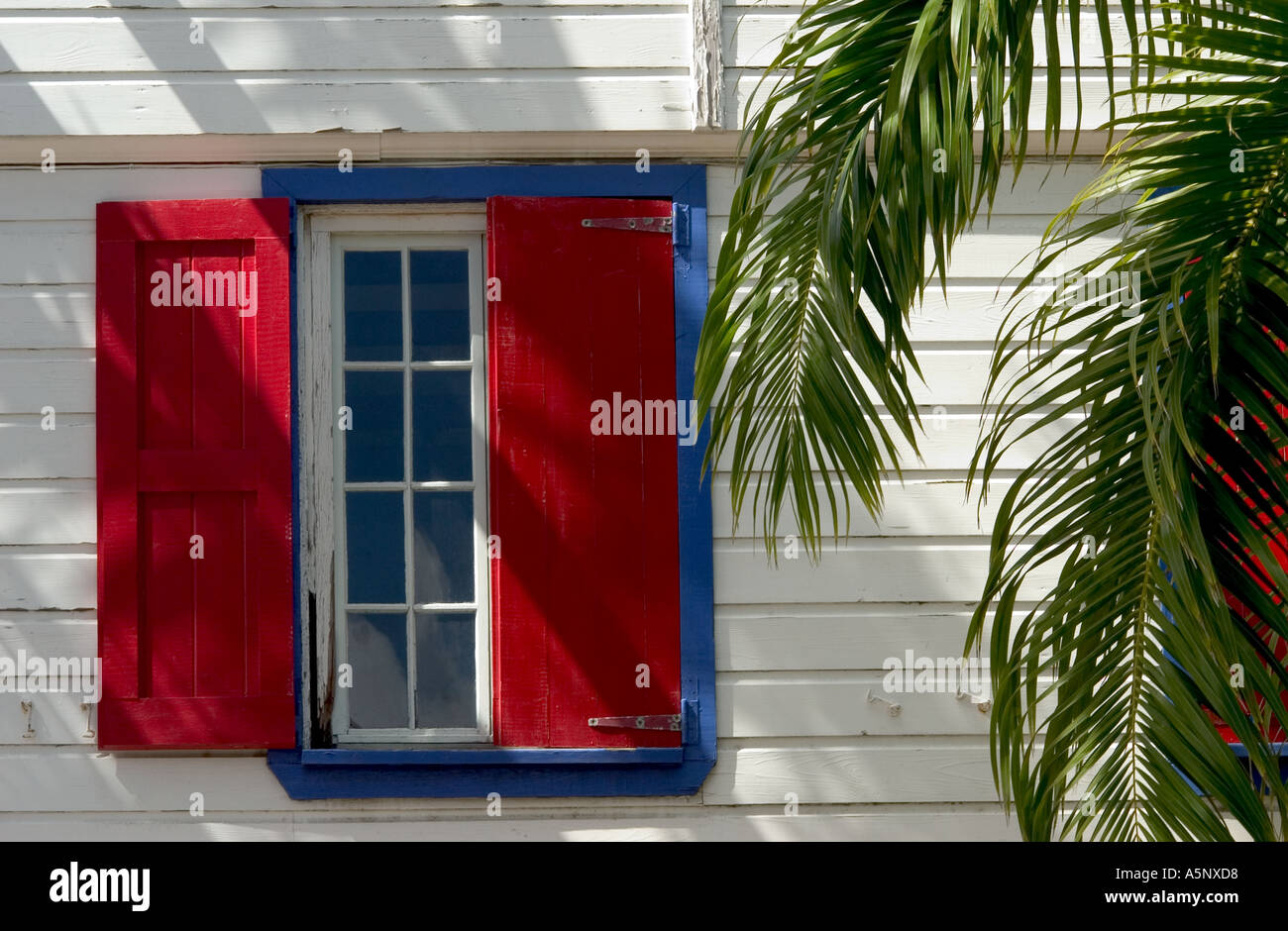 Caribbean Window Antigua Stock Photo - Alamy