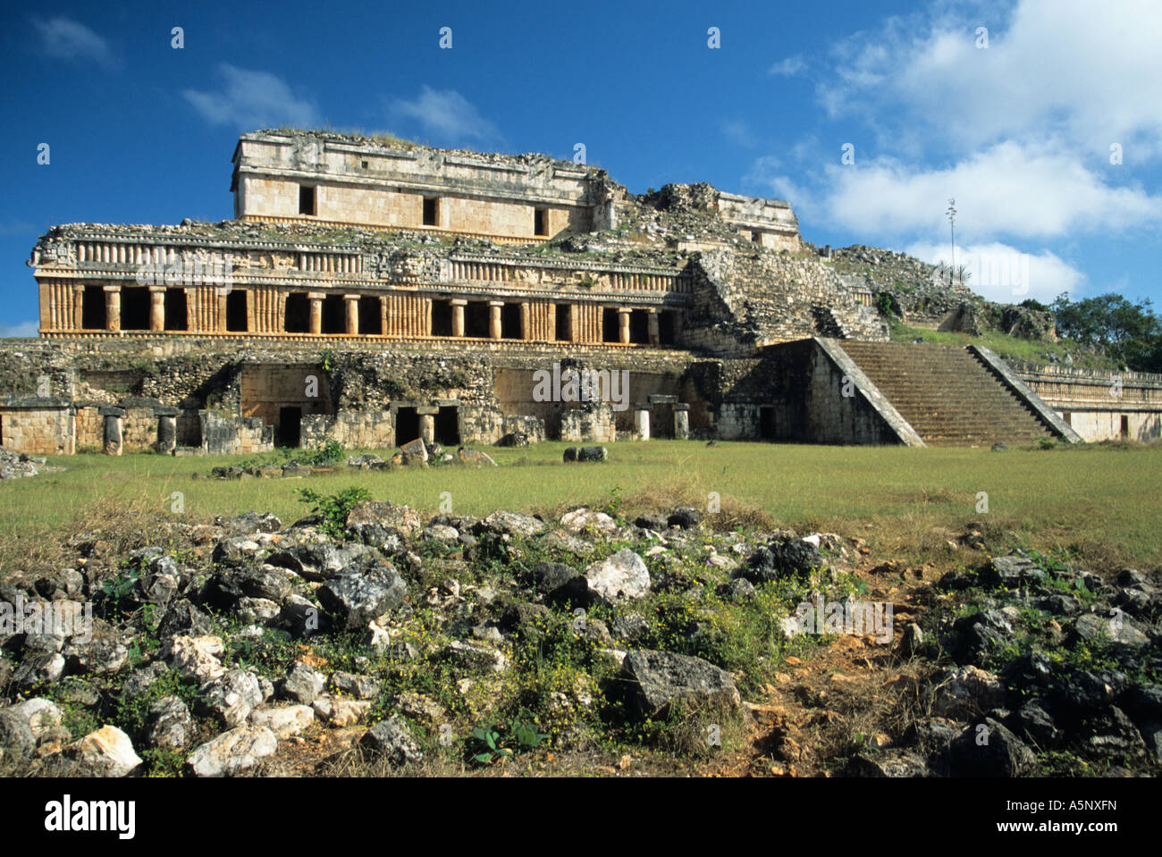 El Palacio, Mayan ruins at Ruta Puuc in Sayil, Yucatan, Mexico Stock ...