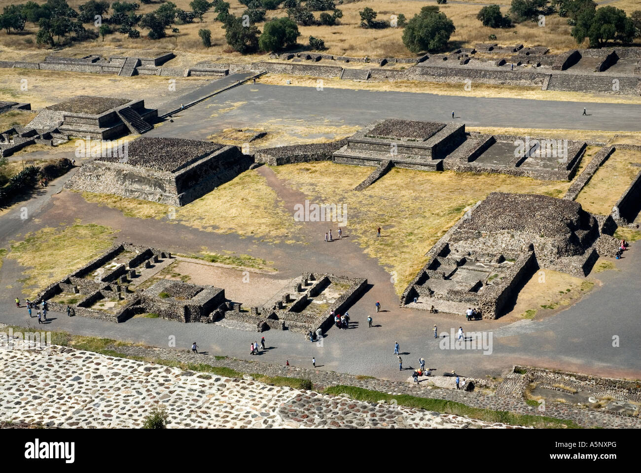 Above Pyramid of the Sun - Teotihuacan - Mexico Stock Photo - Alamy