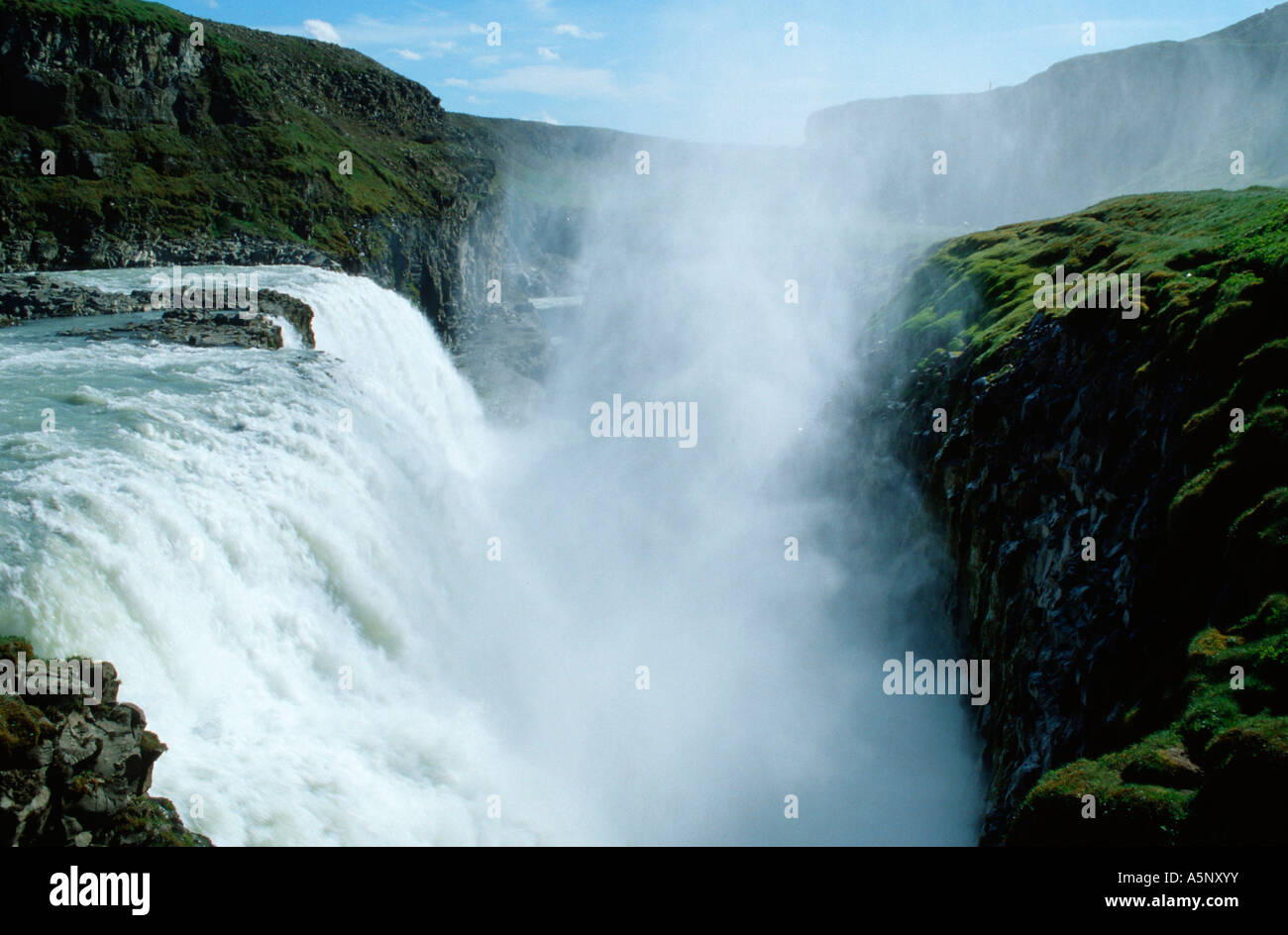 Waterfall / Gullfoss Stock Photo - Alamy