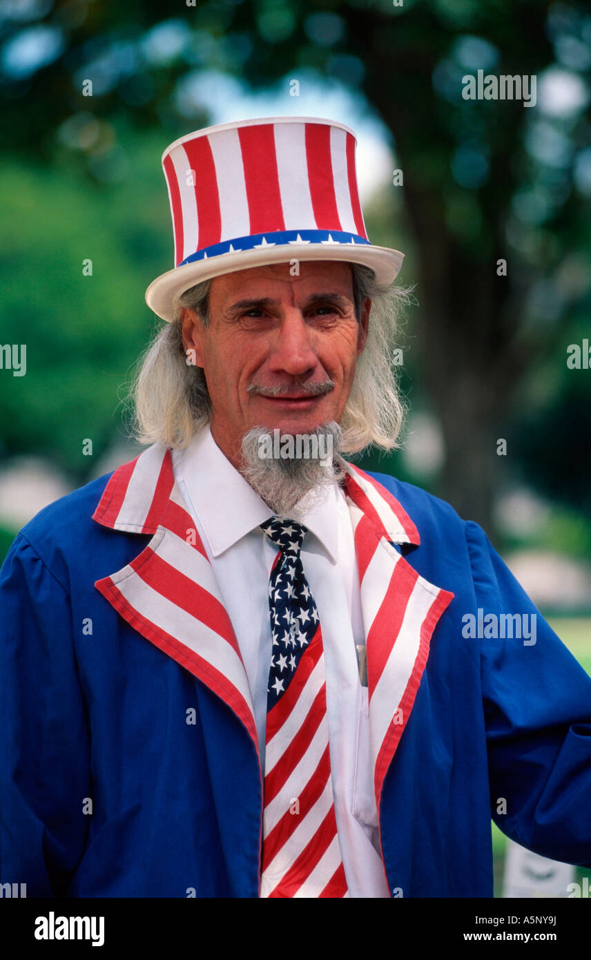 Man dressed uncle sam in hi-res stock photography and images - Alamy