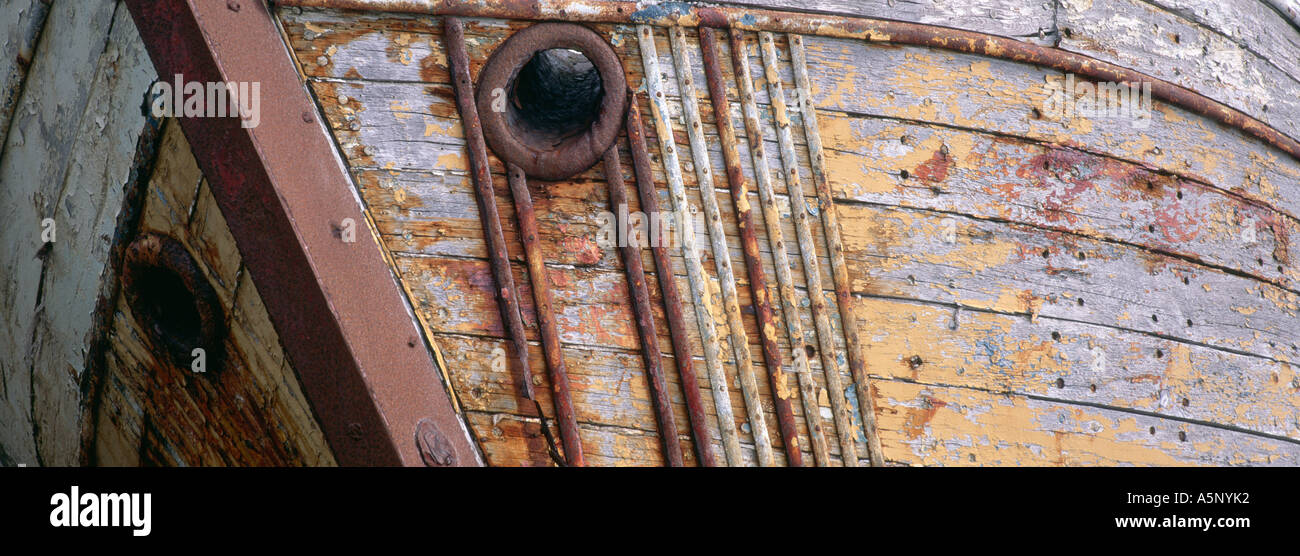 Keel of wrecked wooden boat Flatey Iceland Stock Photo - Alamy
