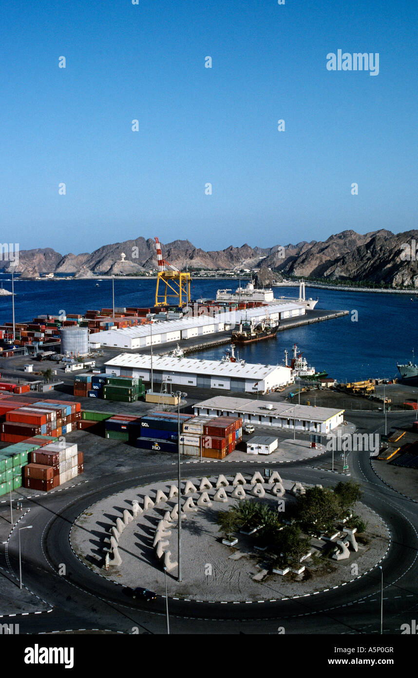Oman. Muttrah or Mattrah. Port of Muscat, main port of Oman Stock Photo ...