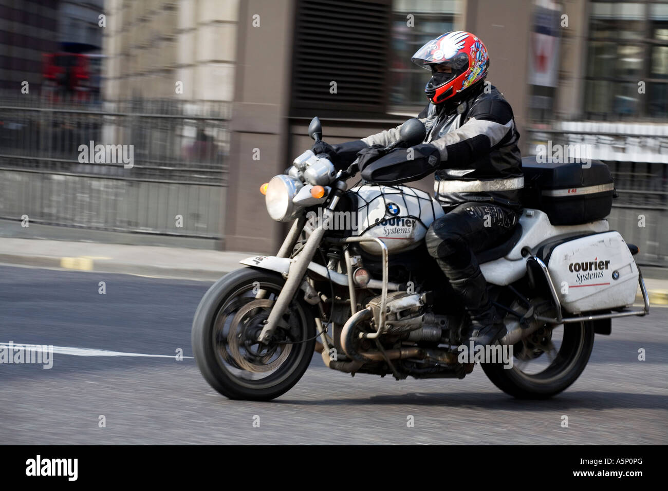 Motorcycle courier hi-res stock photography and images - Alamy