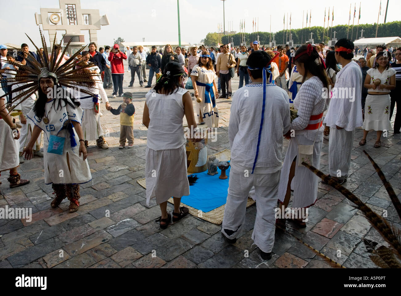 mayan ritual at Madonna of Guadalupe - mexico city Stock Photo - Alamy