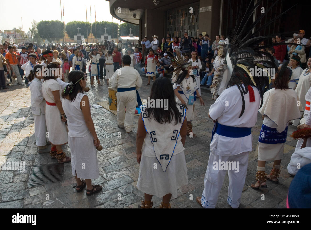 mayan ritual at Madonna of Guadalupe - mexico city Stock Photo - Alamy