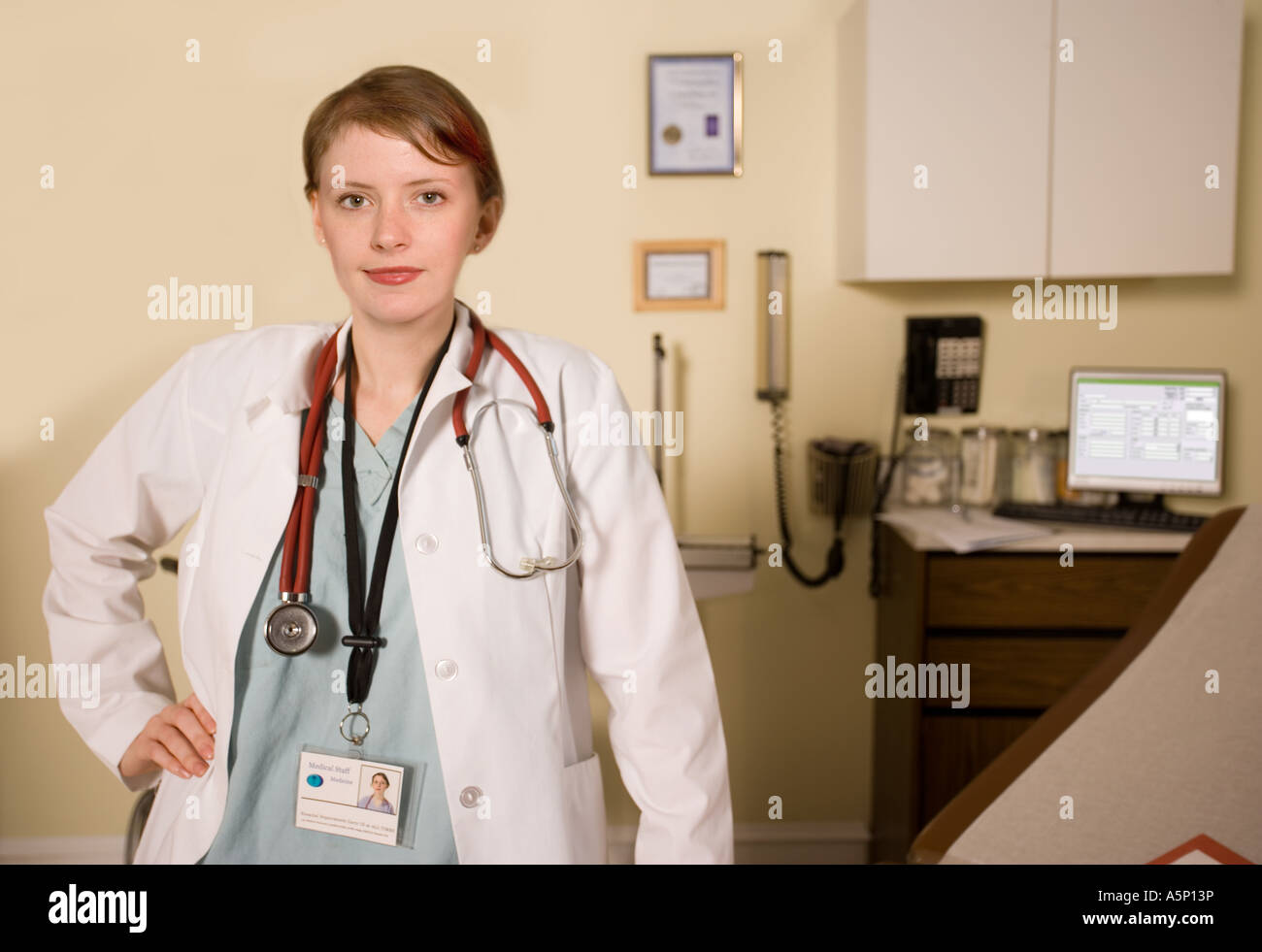 Doctor portrait inside the clinic in one of the exam rooms Stock Photo ...