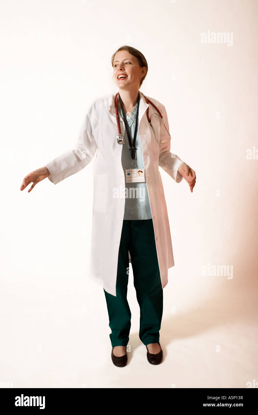 Full body portrait of a female physician Stock Photo - Alamy