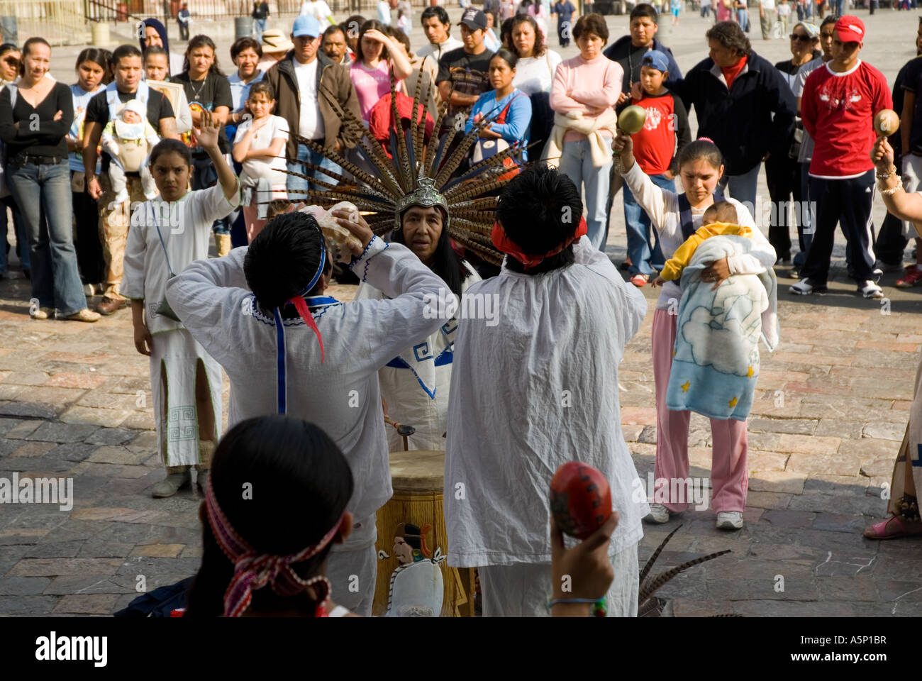 mayan ritual at Madonna of Guadalupe - mexico city Stock Photo - Alamy