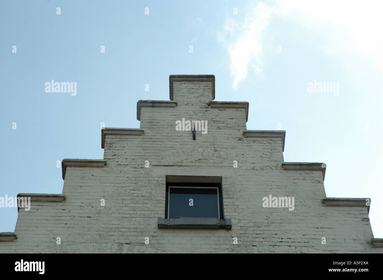 A typical step gable in Bruges, Belgium Stock Photo - Alamy