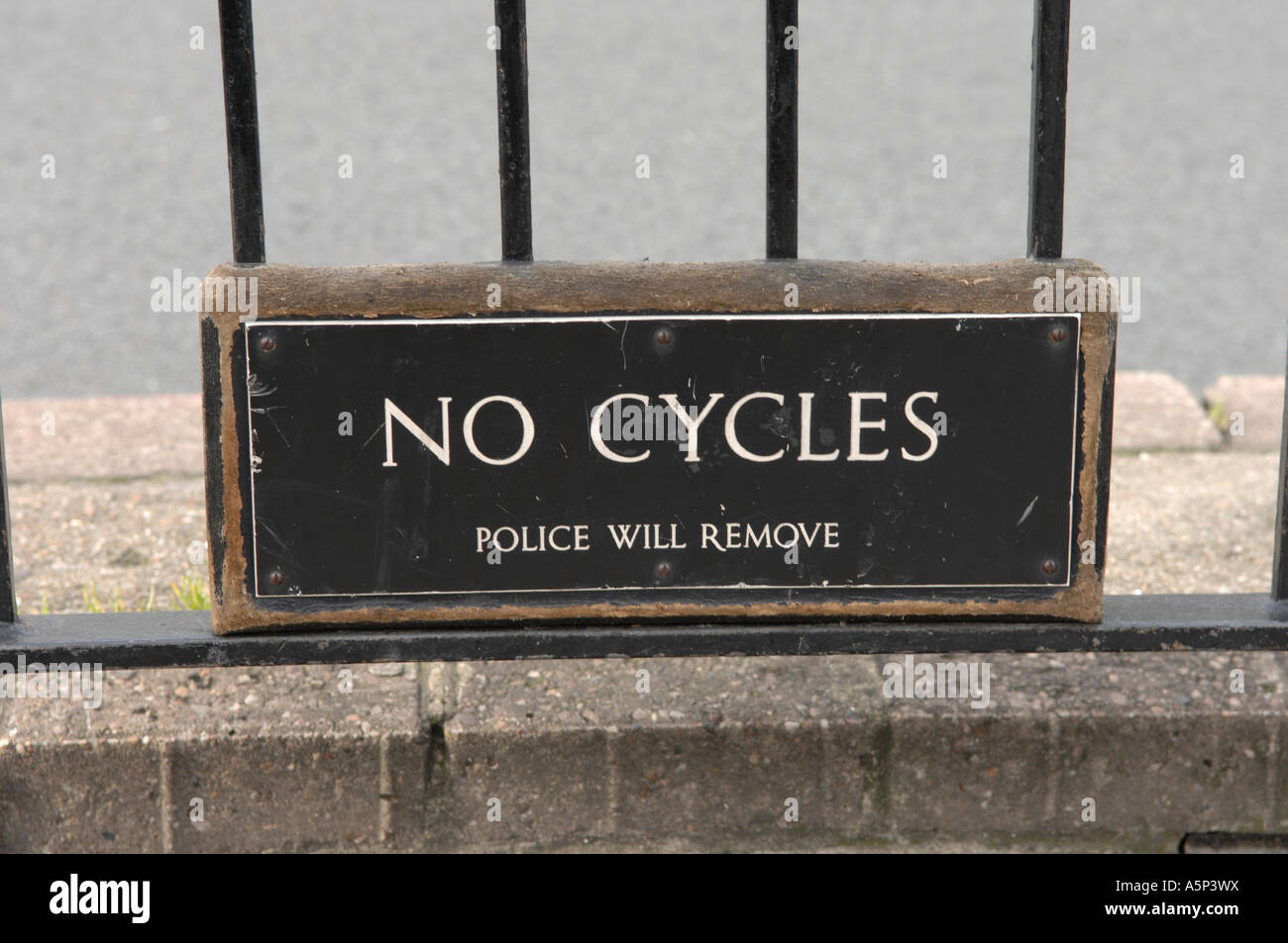 No Cycles Sign Stock Photo - Alamy
