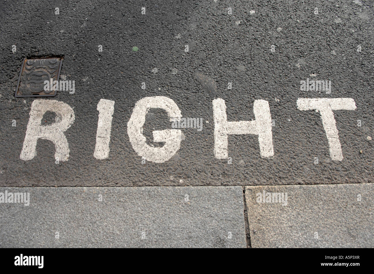 Right Road Sign Stock Photo - Alamy