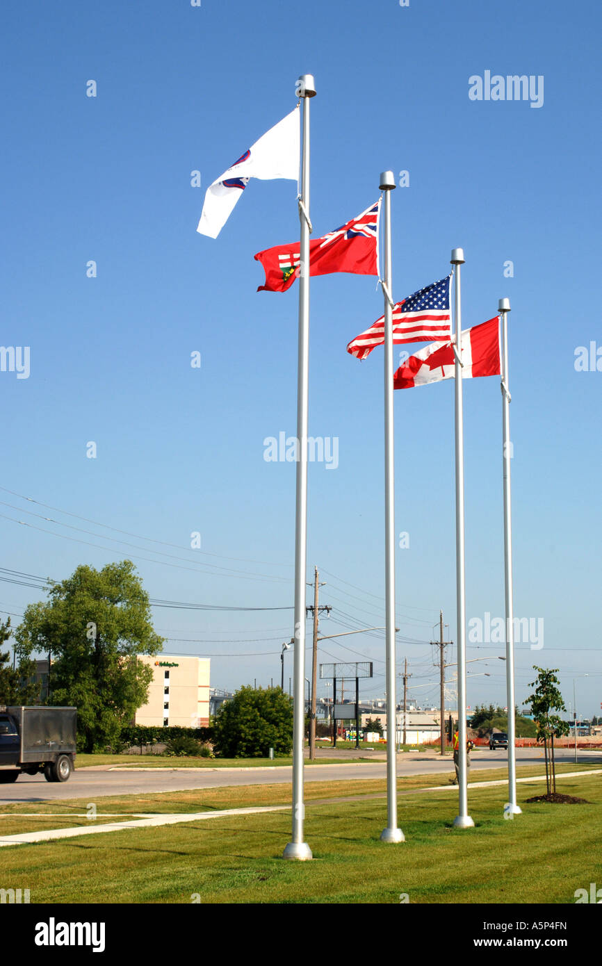 Canadian Territory, State and Country Flags outside the Travel ...