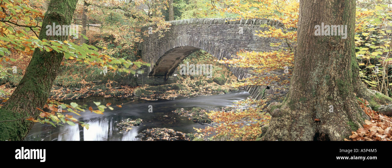 Clappersgate bridge River Brathay Lake District England Stock Photo - Alamy