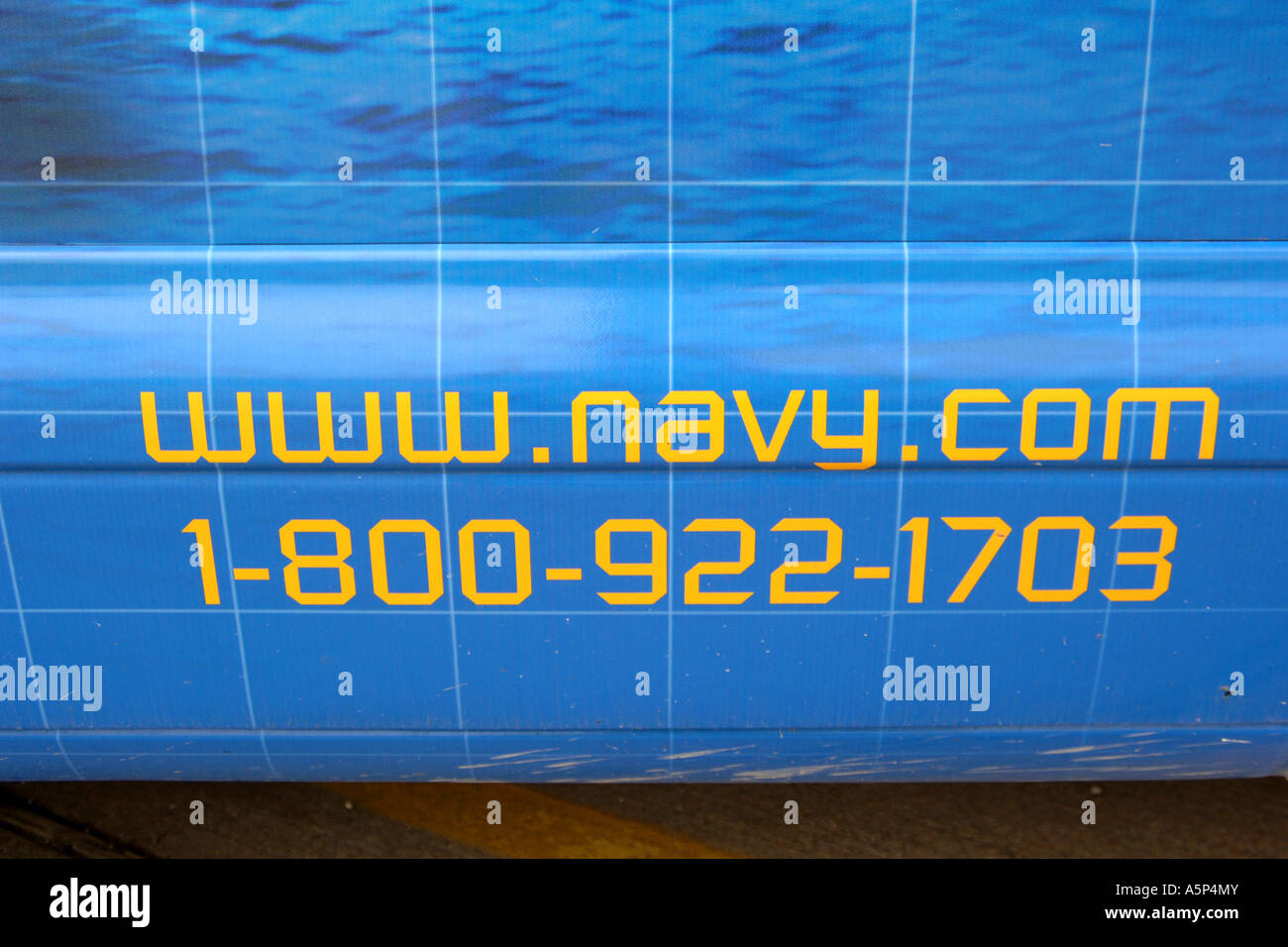 A US Navy Recruiting van custom painted with logo, website and ...