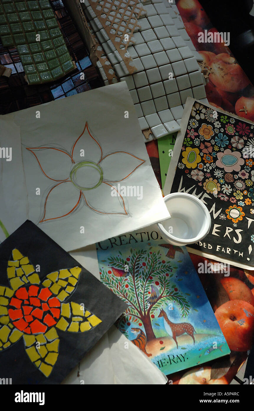 Inside an artists studio Stock Photo - Alamy