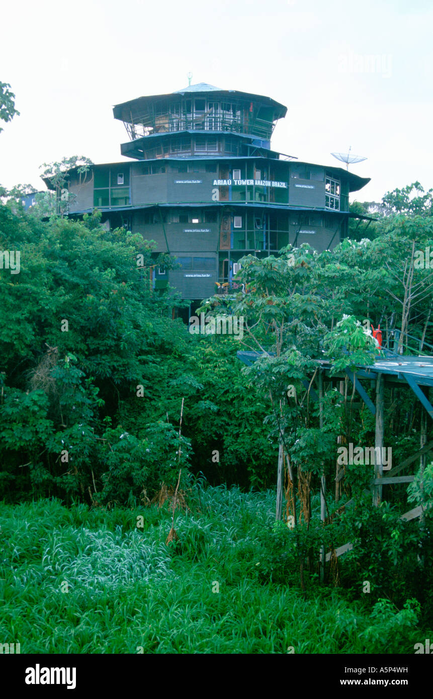 Ariau Amazon Towers Rainforest Lodge near the Junction of the Rio Negro ...