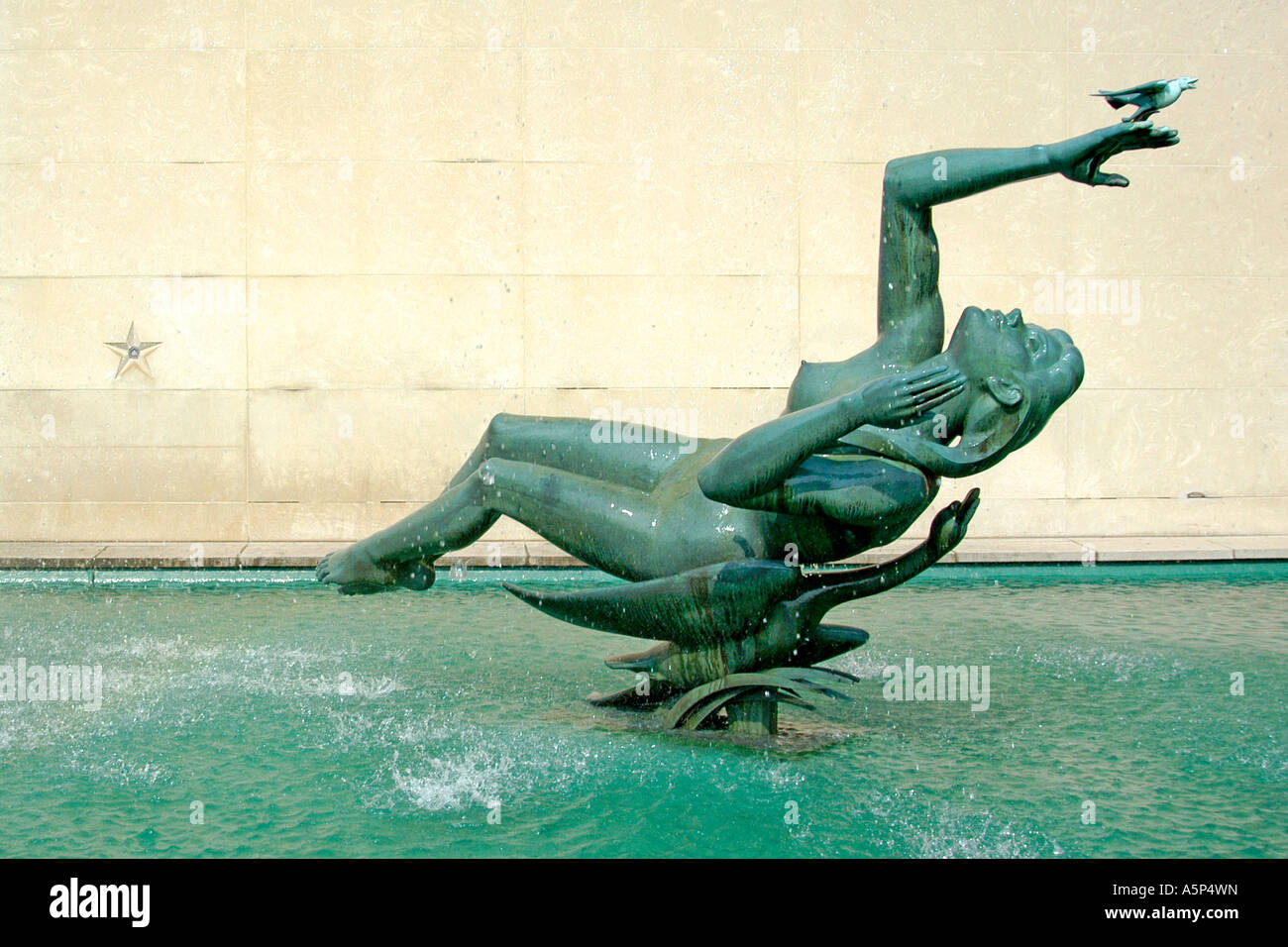 A Bronze water nymph statue Stock Photo - Alamy